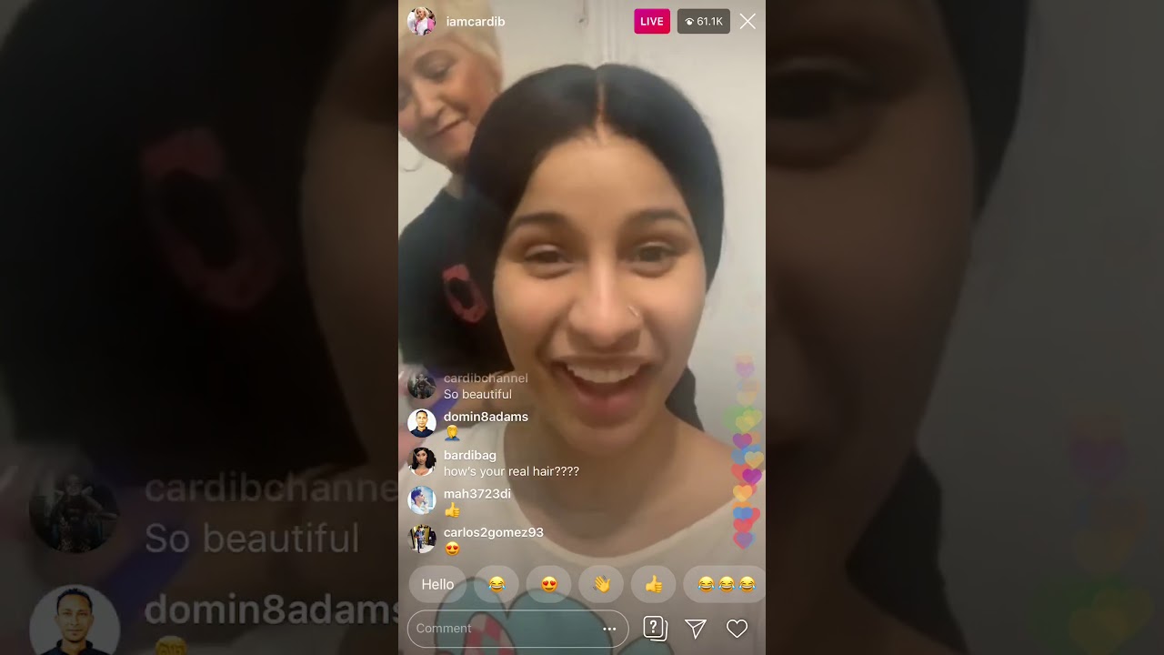 Cardi B IG Live 8/8/19 Waxing her Eyebrows - YouTube