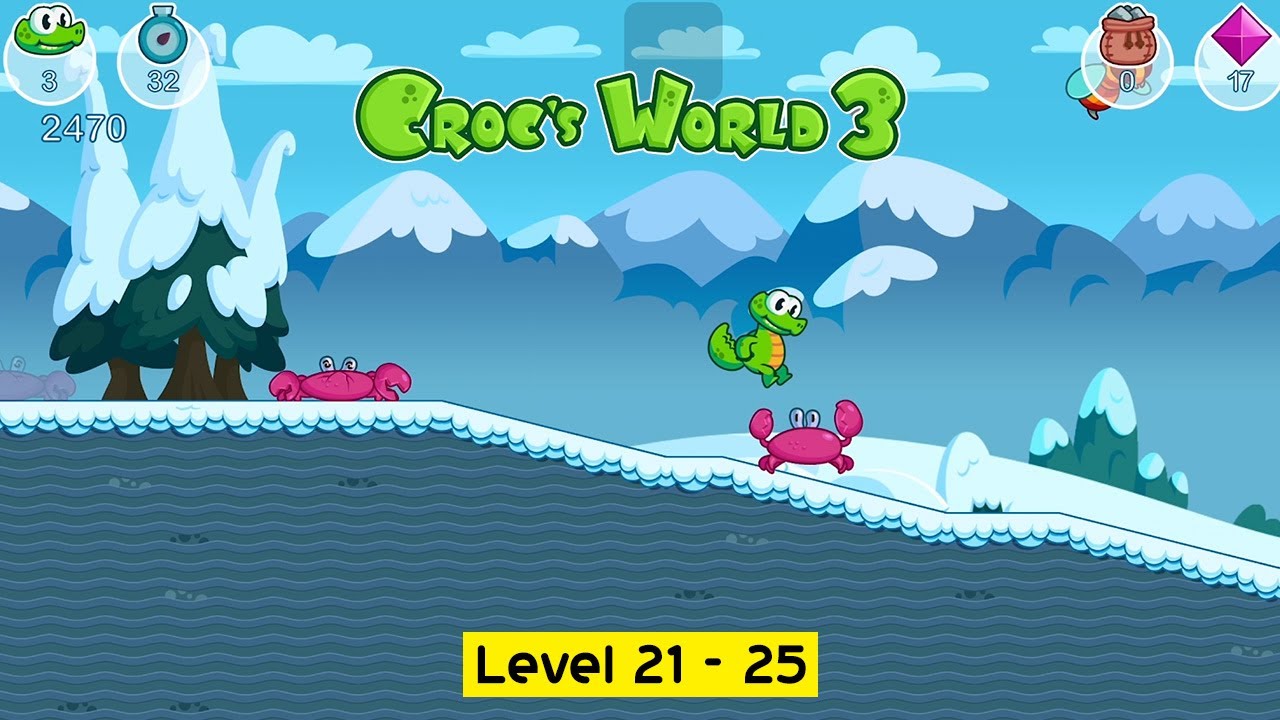 Gameplay of Croc's World 3: Levels 21 through 25 on PC - YouTube
