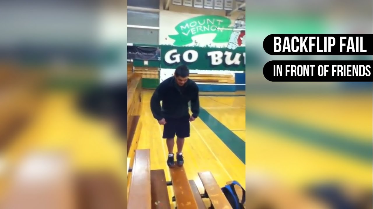Backflip In School Gym || Fail - YouTube