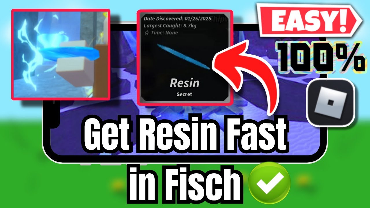 How to get Resin Fast in Fisch Roblox Game (Easy) - YouTube