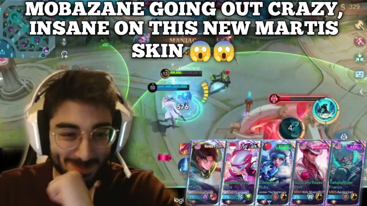 MOBAZANE GOING OUT INSANELY CRAZY ON THIS NEW AOT SKIN OF MARTIS!!😱😱 🎥🎮 ...