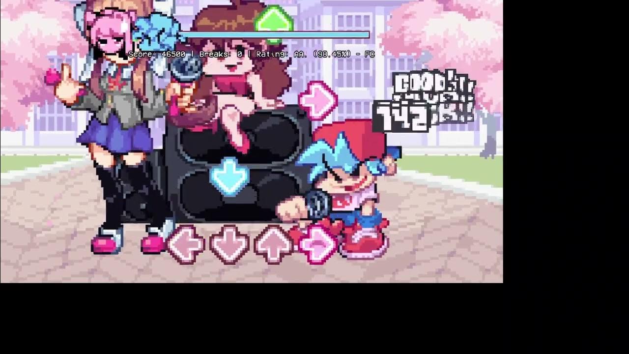 Friday Night Funkin' Doki Doki Takeover! glitcher (monika mix) - YouTube