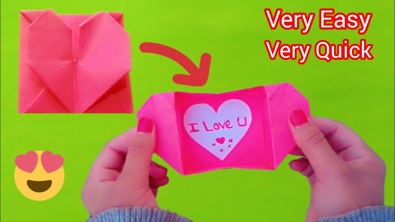 Origami Heart box with Message - Origami Easy |velentine day ideas ...