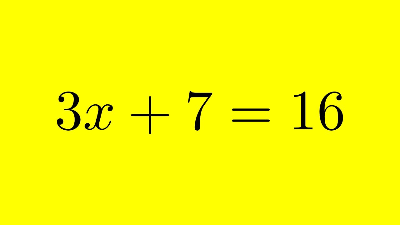Solving 3x 7 16 Step by Step Equation Solution YouTube