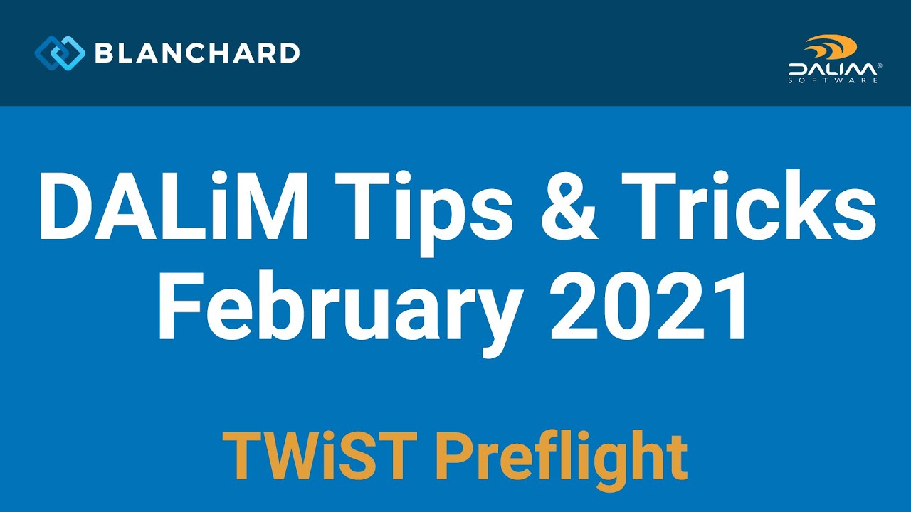 February 2021 Dalim Tips & Tricks Webinar: TWiST Preflight - YouTube