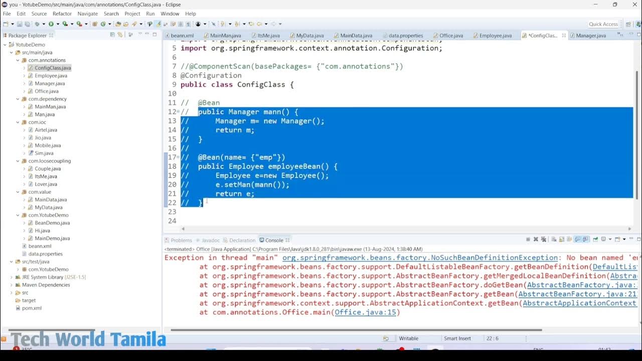 Spring Annotations Without Xml Configuration Spring And Springboot Interview Questions In Tamil