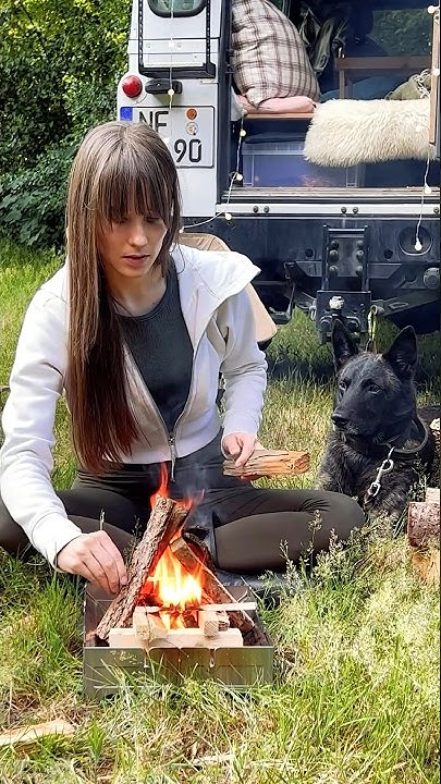 open fire pasta while camping alone in the woods #outdoorcooking #campfire #openfirecooking ...