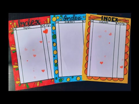 How To Make Index Page Of Project | Decorative Index Page | Index