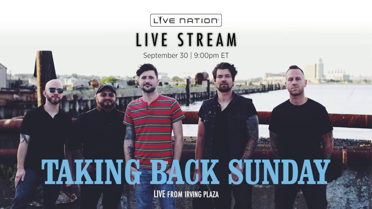 Watch Taking Back Sunday LIVE from NYC on Sept 30th - YouTube
