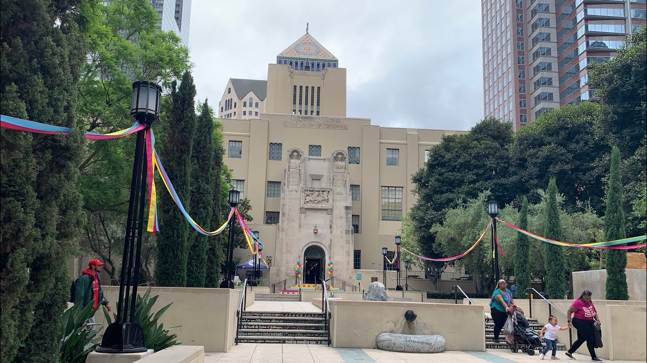 Walking Tour | Los Angeles Central Library, DTLA, California, USA - YouTube