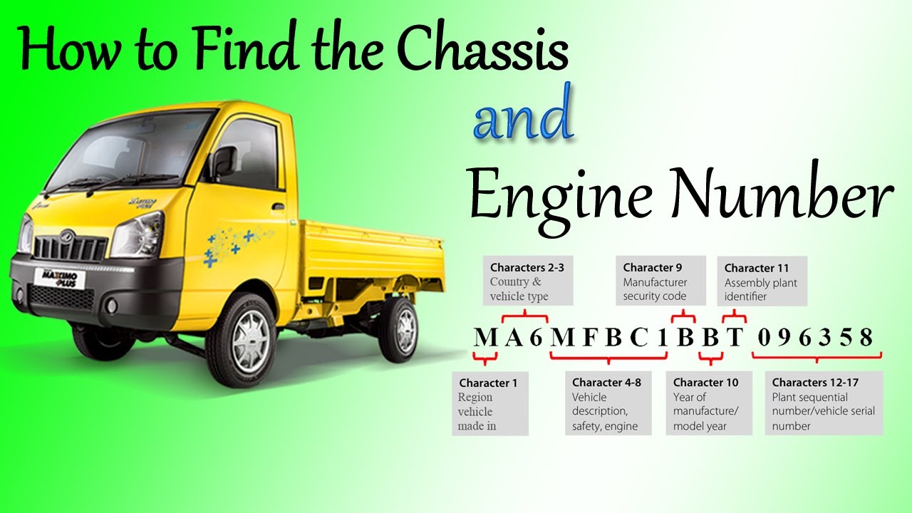 Engine and Chassis Number Location - YouTube