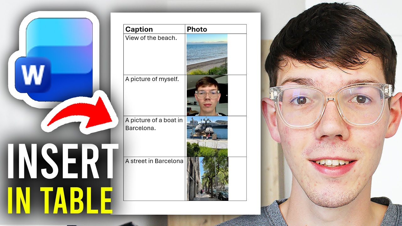 How To Insert Picture Into Table In Word - Step By Step - YouTube