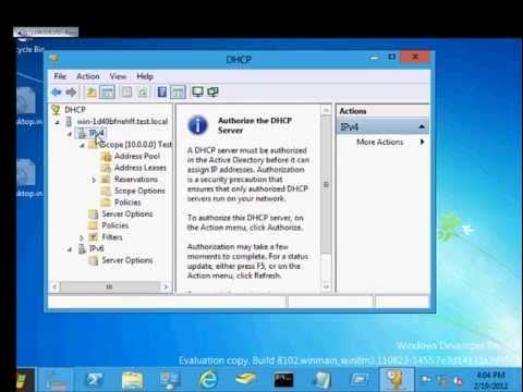 How to Authorize a DHCP server in Microsoft Windows Server 2012 - YouTube