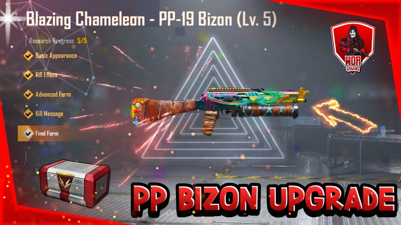 PUBG MOBILE UPGRADABLE PP BIZON GUN SKIN CREATES OPENING - YouTube
