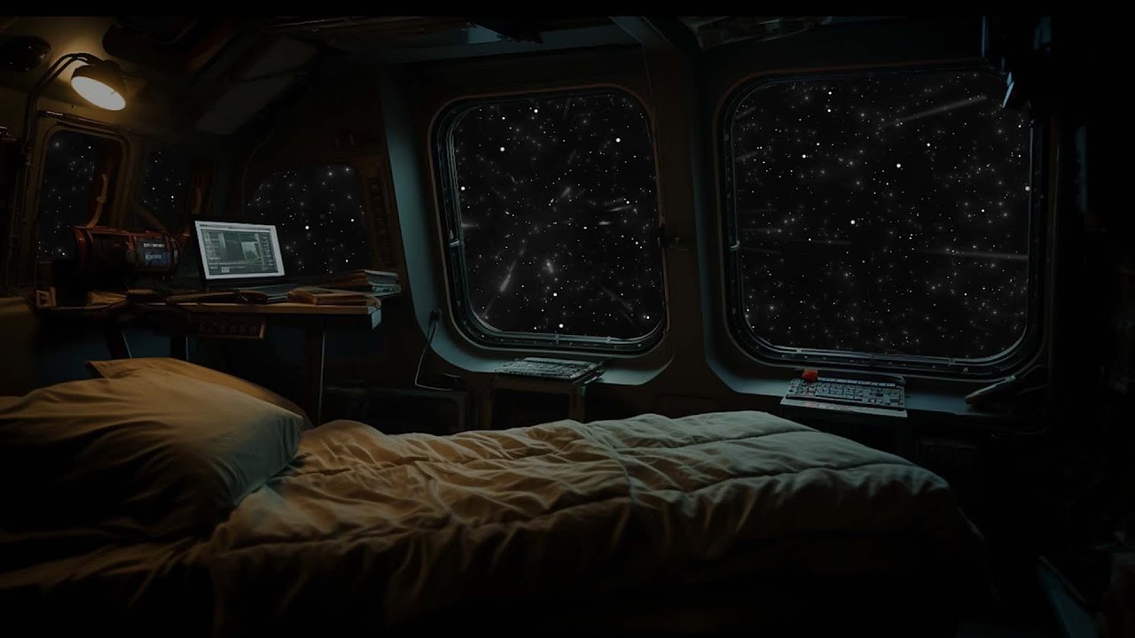 Sleeping Space on a Spaceship | Soothing Sounds Dispel Stress Helping ...