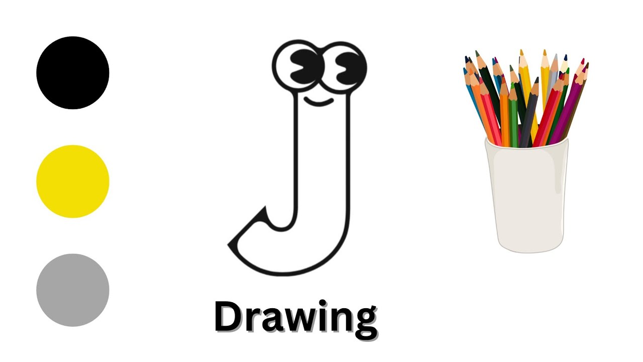 How to draw Alphabet J and Coloring #abcd #alphabet #drawing #coloring ...