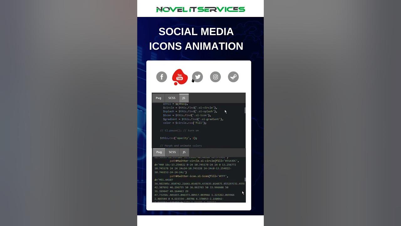 Animating social media icons using code #coding #programming #programmer #developer #shortsvideo ...