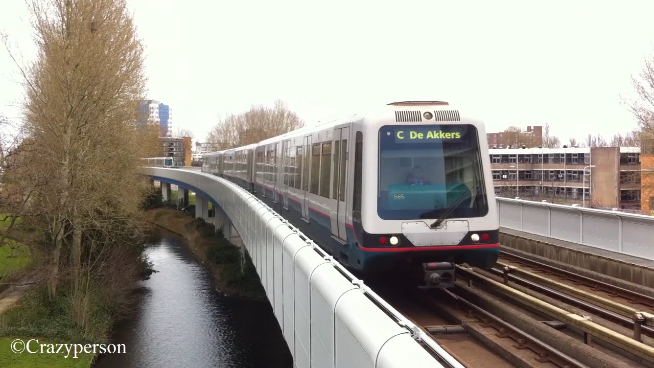 RET Metro 2X type MG2/1 op Slotlaan Rotterdam (5318 + 5322 na midlife ...