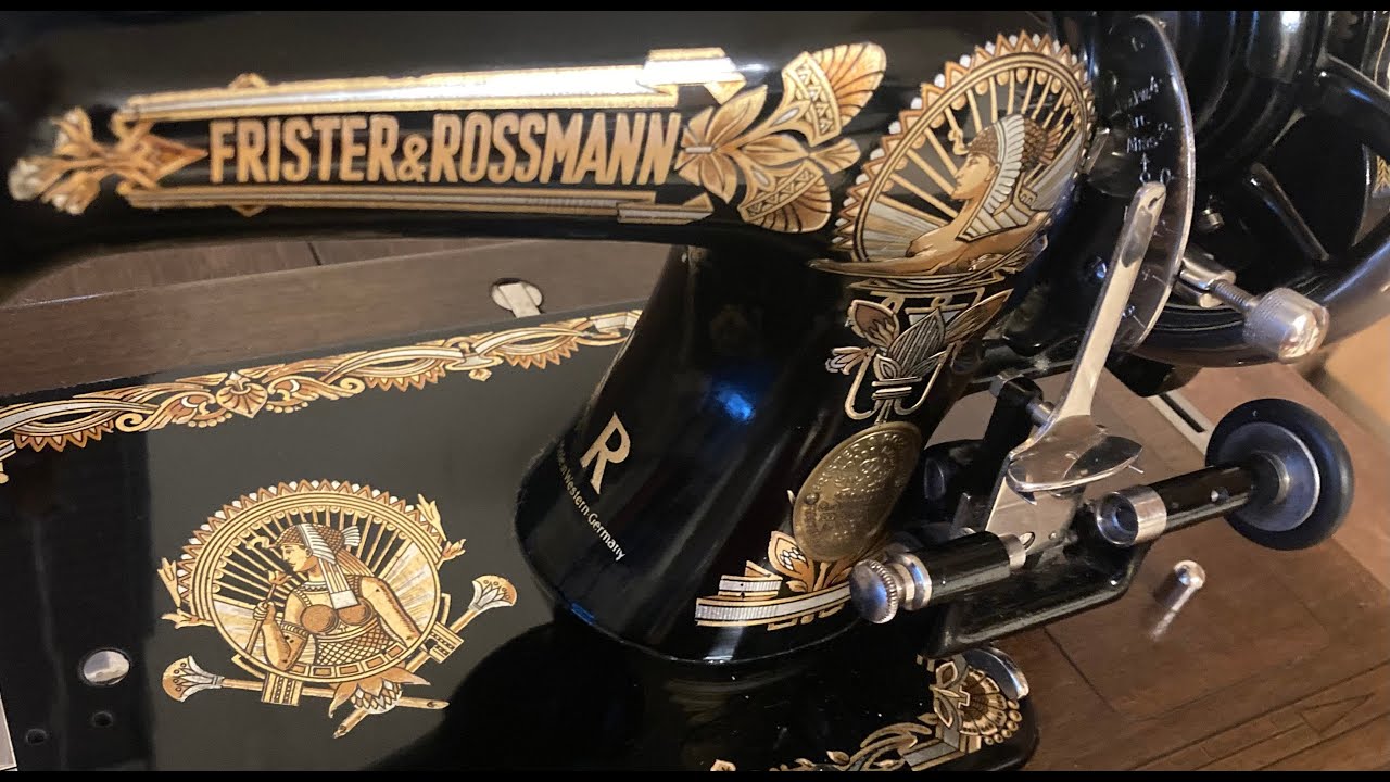 Vintage 1932 Frister & Rossmann Hand Crank Sewing Machine - YouTube
