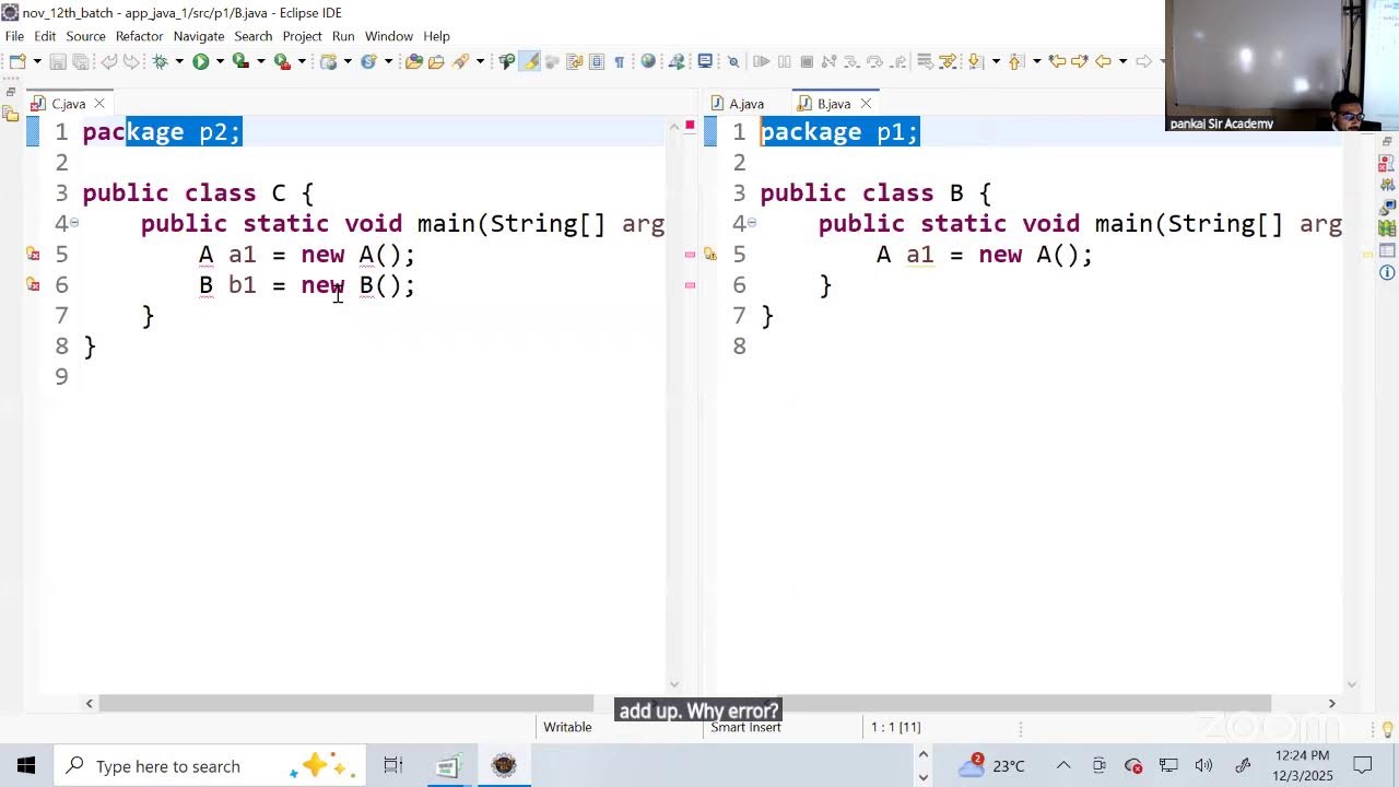 12th Nov batch -Core Java Day 9 - YouTube