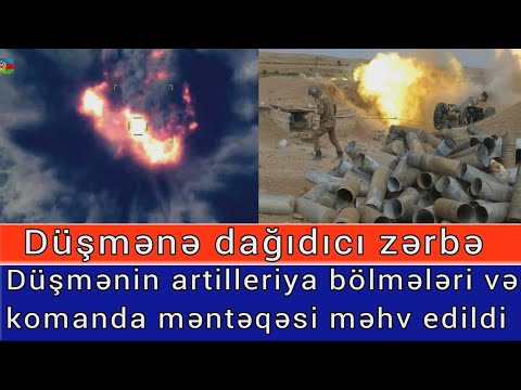 Dusmenin artilleriya bolmeleri ve komanda menteqesi bele mehv edildi