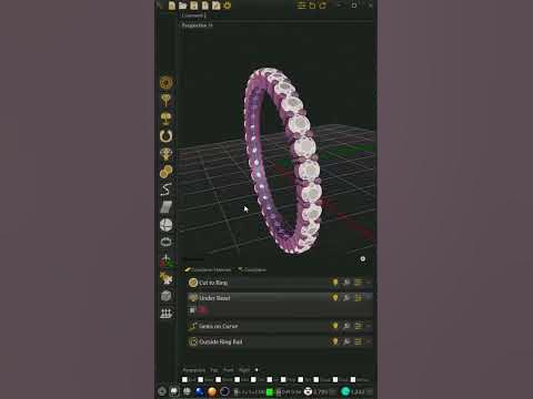 Eternity Ring Jewelry CAD Design 3D Modeling with CrossGems - YouTube