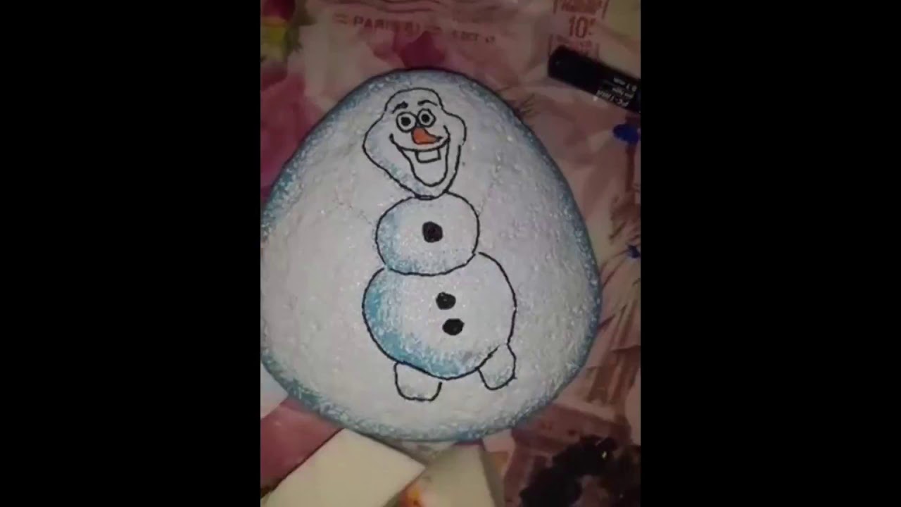 Olaf Rock Painting ♡ Frozen ♡ Piedras Pintadas - YouTube