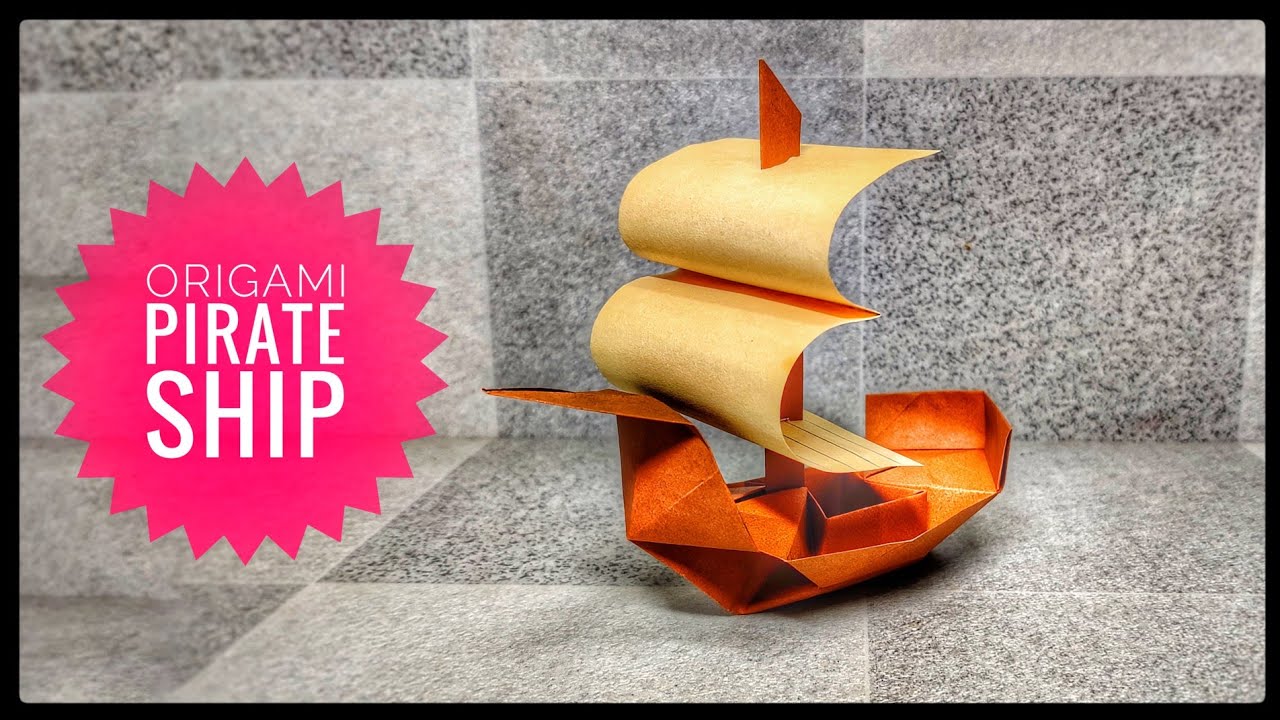Origami Old Ship | Origami Pirate Ship | Origami tutorial | Paper craft ...