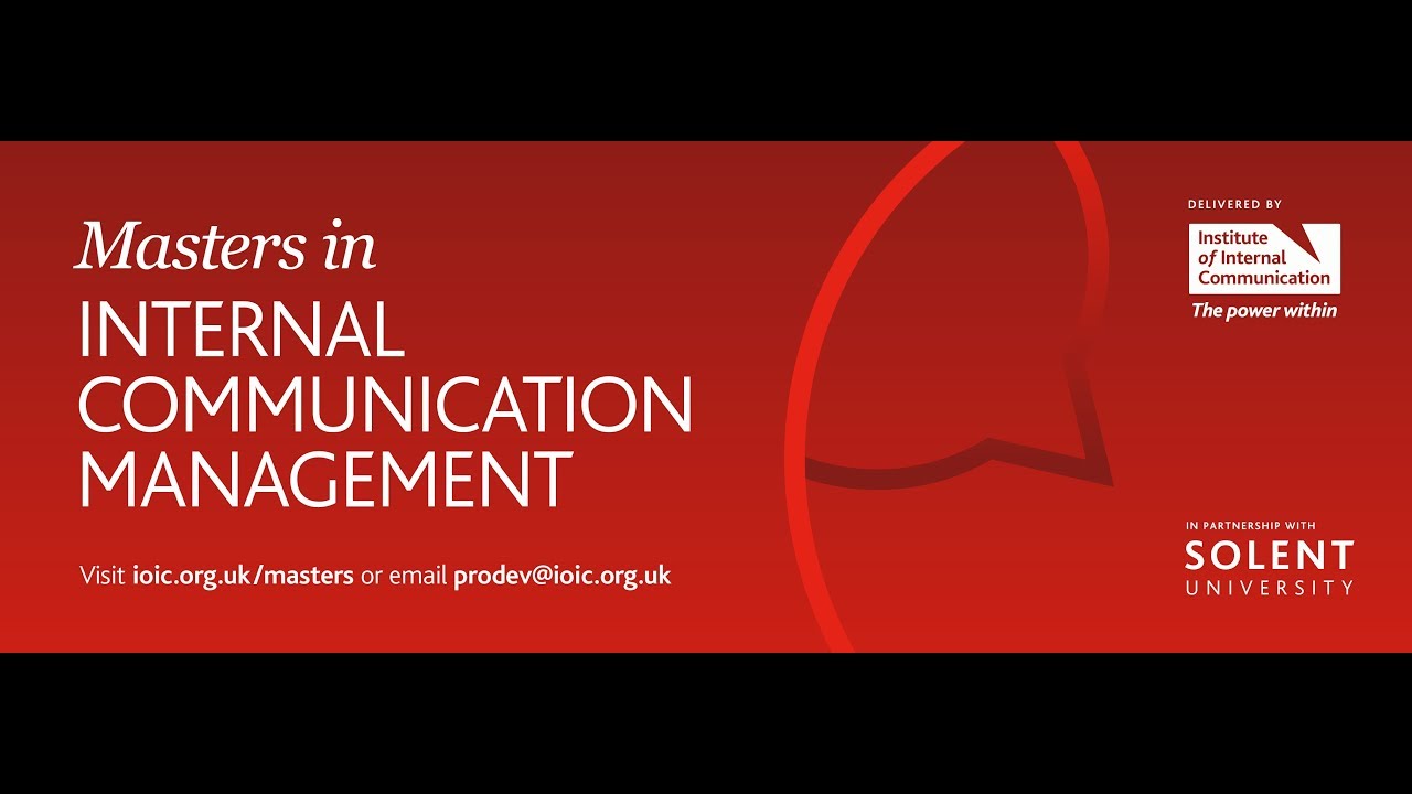 The Masters in Internal Communication Management Launch Event - YouTube