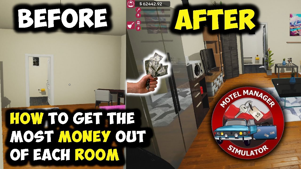 MOTEL MANAGER SIMULATOR - GET MORE MONEY FROM YOUR ROOMS - YouTube