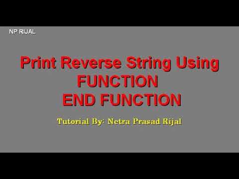 QBASIC In Nepali: Print the REVERSE STRING IN QBASIC USING FUNCTION END DUNCTION By NP Rijal ...