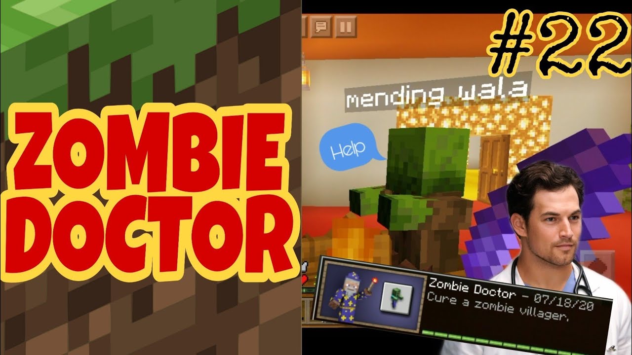 Curing the zombie villiger in Minecraft| Zombie Doctor| Part 22 ...