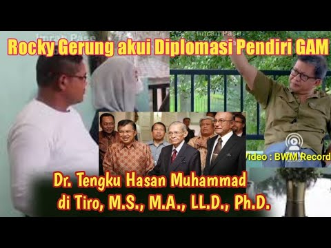 ROCKY GERUNG AKUI DIPLOMASI YANG DIBANGUN OLEH PENDIRI GAM TEUNGKU DR ...
