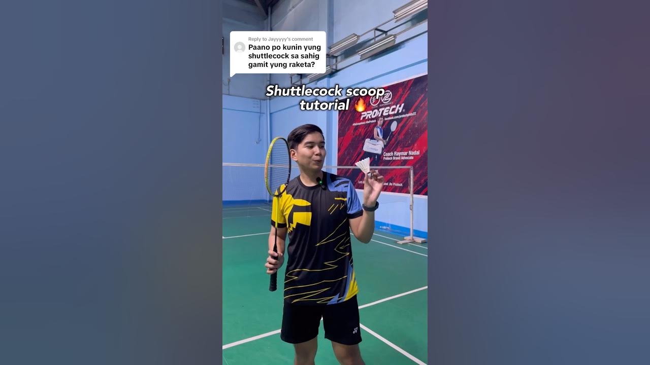 Shuttlecock scoop using racket tutorial 🔥 #badminton #shorts - YouTube