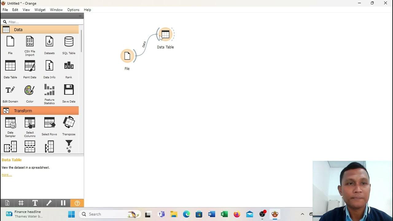 klasifikasi menggunakan orange data mining - YouTube