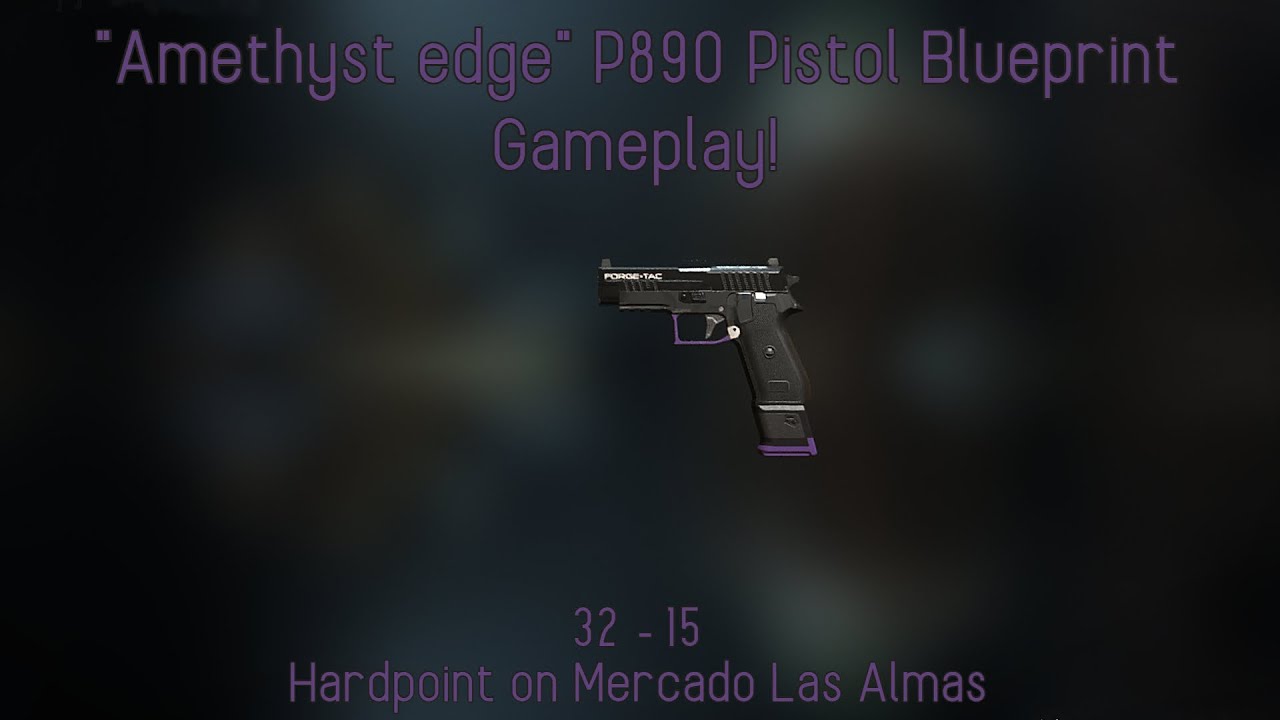 "Amethyst Edge" P890 Pistol Blueprint Gameplay! | Call of Duty Modern ...