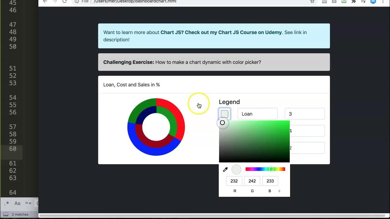 How to add a dynamic colorpicker input to change chart colors in ...