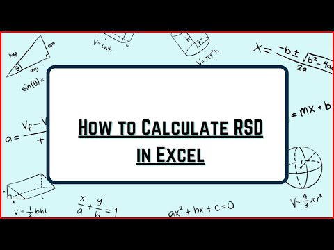How to Calculate RSD in Excel. #concept #statistics , Standard Deviation Excel Guide ,Excel RSD ...