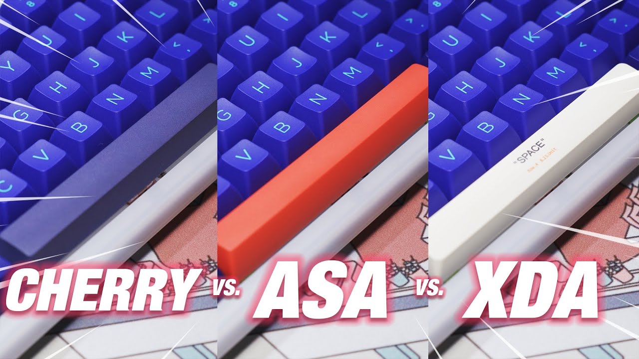 SPACEBAR TRIPLE THREAT! Cherry vs. ASA vs. XDA | TM680 + Akko Jelly ...