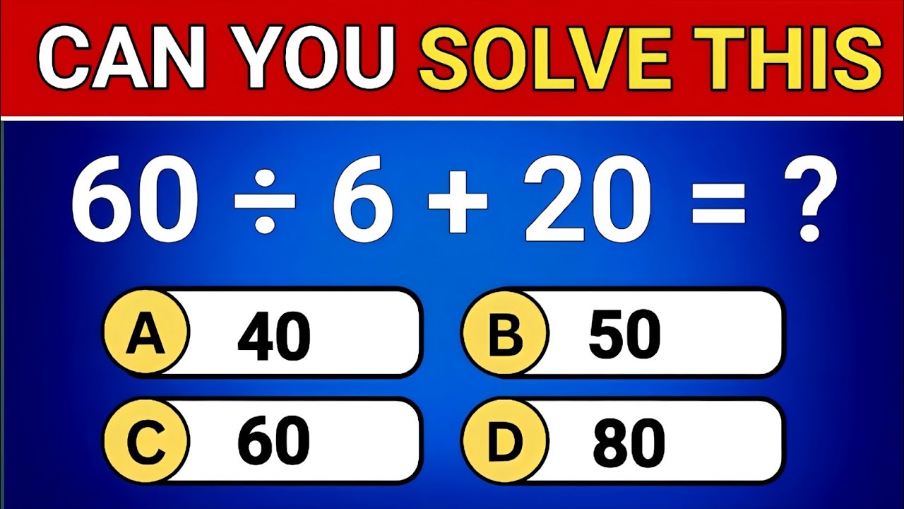 Can You Pass These Math Quiz? ️ 🤔 | Easy to Impossible | Ultimate Math ...