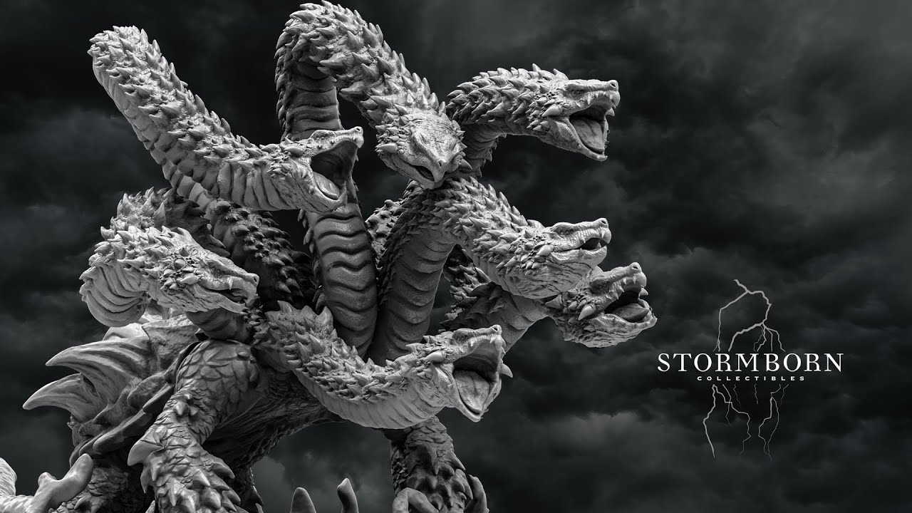 Snapping Turtle Hydra and Demonic Dragon - 3D Printable Fantasy ...