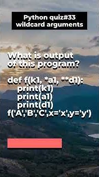 Python wildcard arguments - YouTube