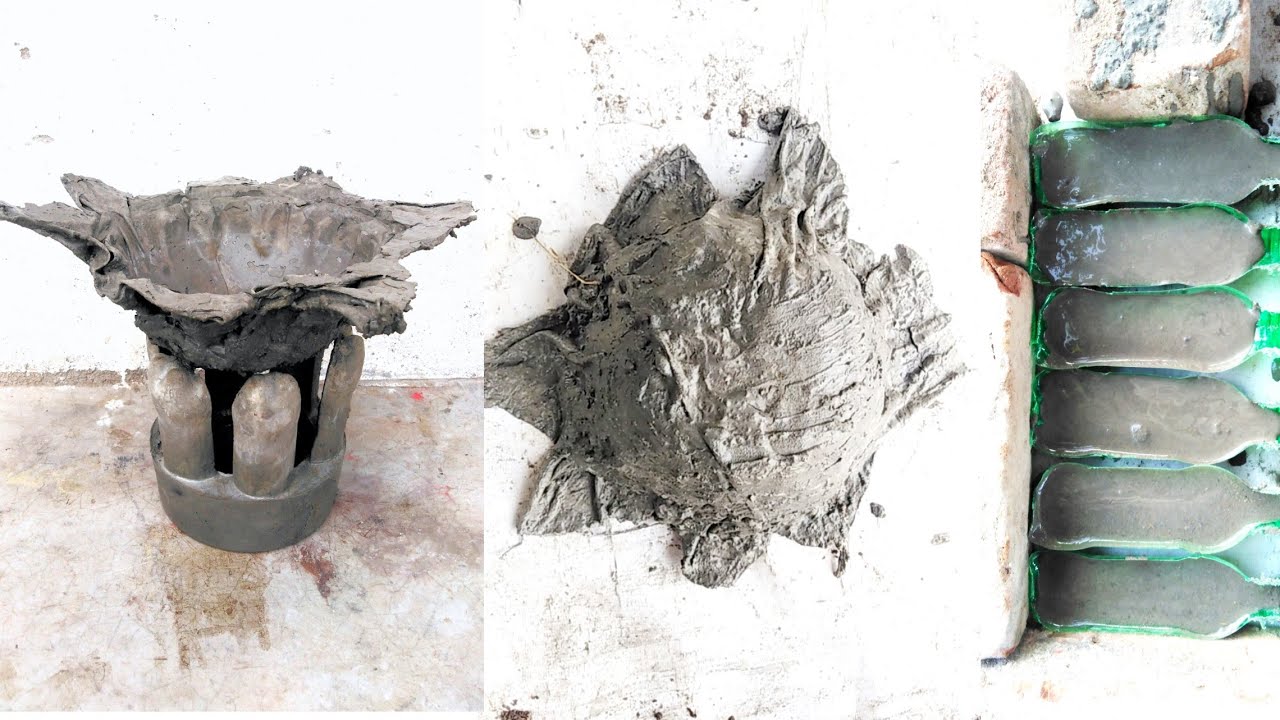 Cement craft ideas from waste materials - YouTube