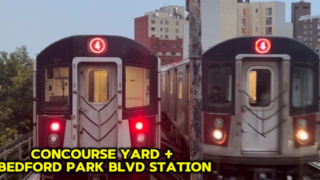 Concourse Yard Trains In Action! + Bedford Park Blvd & Burnside Ave ...