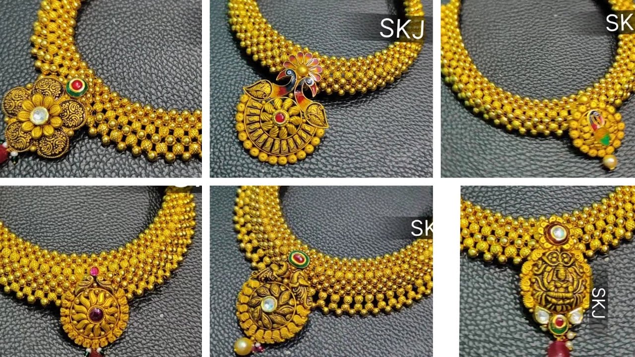 कम वजन वाले सोने गलसरी जबरदस्तडिजाइन Gold Thushi Necklace ...