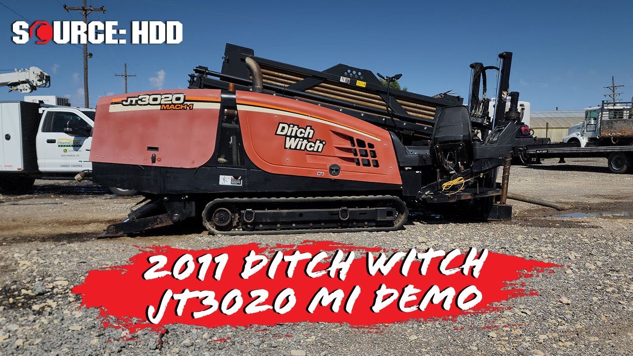 2011 Ditch Witch JT3020 MACH 1 drill demo | SOURCE: HDD 1 - YouTube
