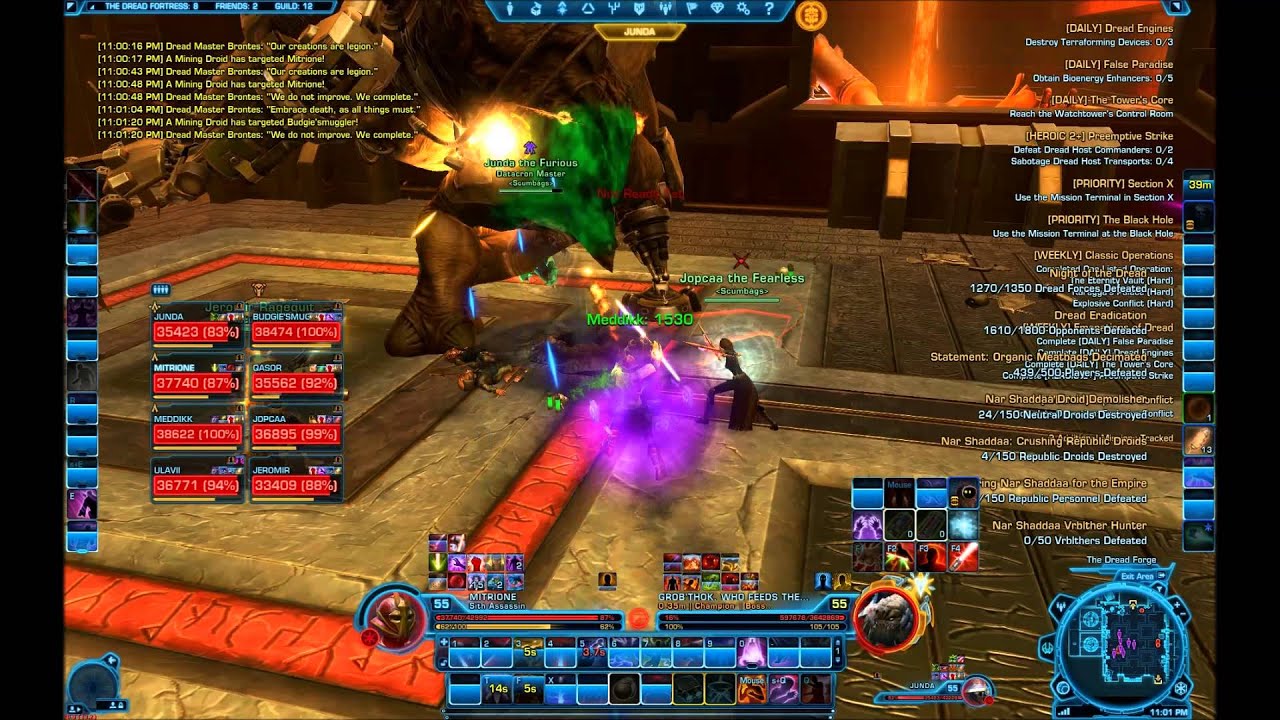 Dread Fortress HM - 3rd Boss Grob'Thok - Offt Tank POV - Last Half ...