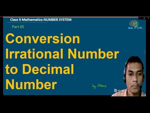 Class9 Ch1 Number System part5 Conversion Irrational Number to Decimal Number - YouTube