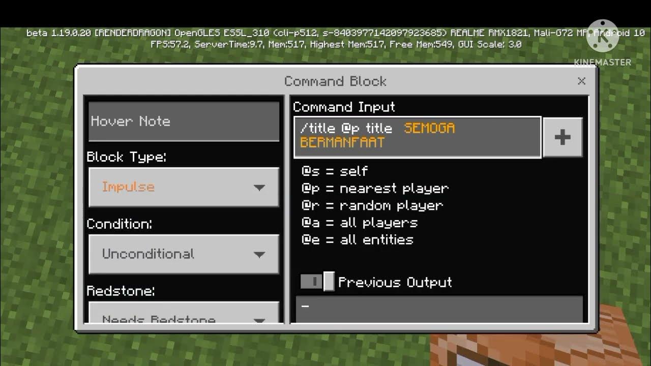 CARA BIKIN TULISAN DI LAYAR MENGGUNAKAN COMMAND BLOCK DI MINECRAFT ...