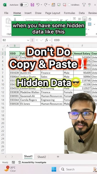 Don't do Copy and Paste in Excel‼️Instead Use Amazing Trick #exceltips #excel #shorts # ...